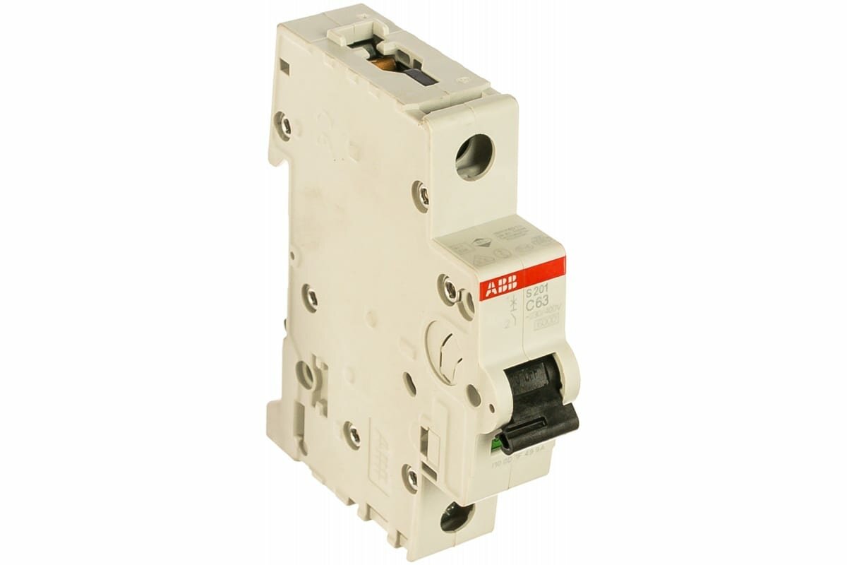 ABB автоматический модульный выключатель 1п C S201 6кА 63А 2CDS251001R0634 в щитах