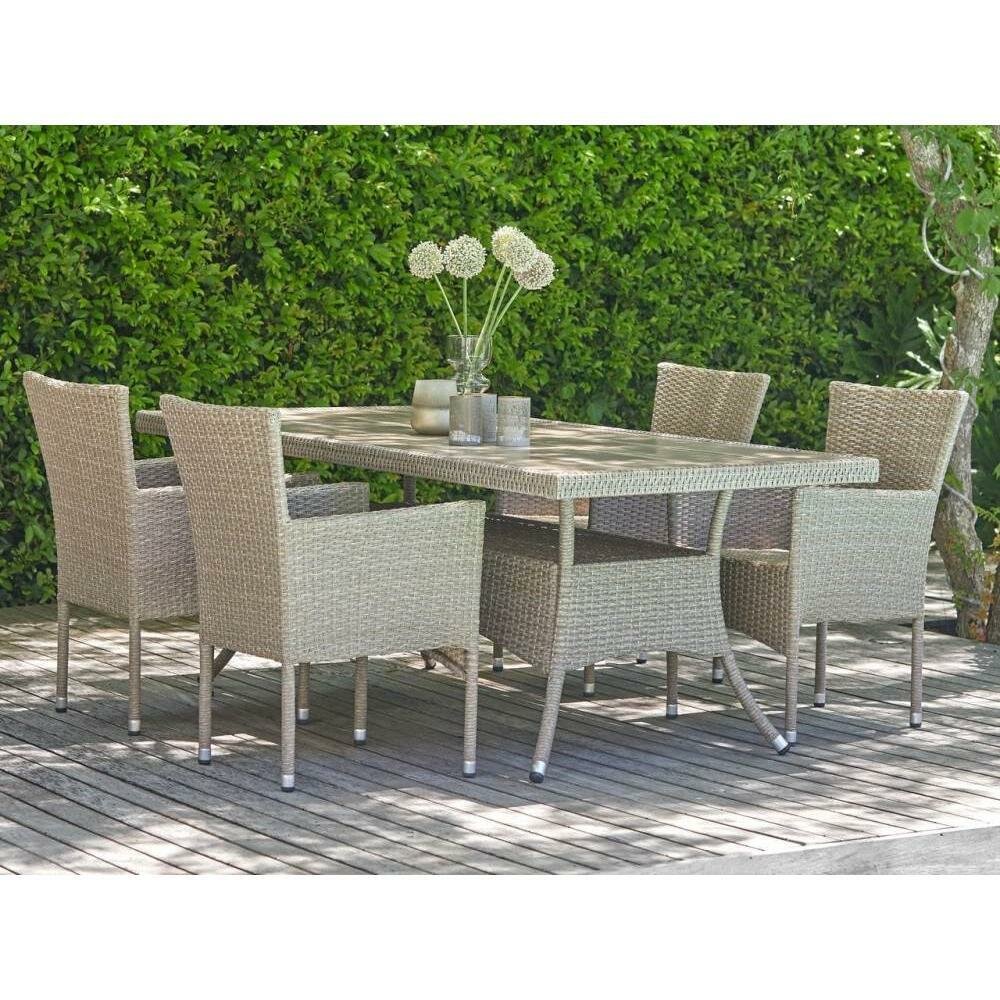 Комплект плетеной мебели Афина AM-196 / T196 4Пкс(4Pcs) ( 4 + 1 ) бежевый(Beige)