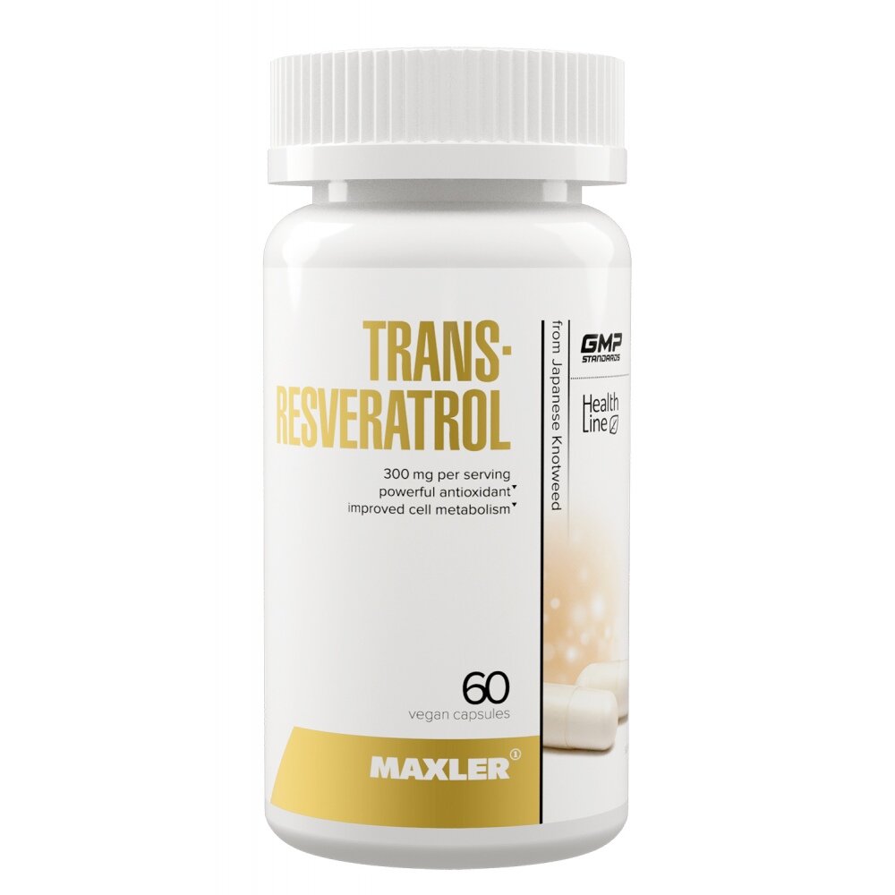 Maxler USA Trans-Resveratrol, 60 капсул вегетарианских