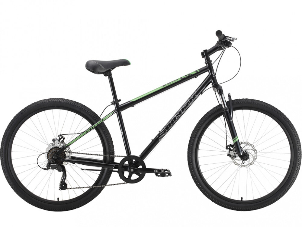 Велосипед Stark'22 Respect 26.1 D Microshift Steel м (рама 16", черный/зеленый)
