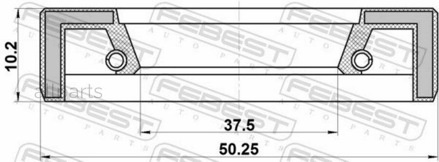 FEBEST 95FAY-39501012X Сальник привода (комплект) 37.5x50.25x10.2x11.5 INFINITI QX60/NISSAN X-Trail (T30) 00-06 FEBEST 95FAY-39501012X
