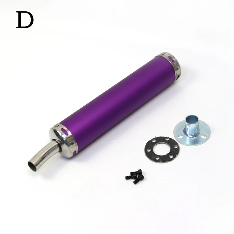 Универсальный гоночный глушитель для мотоциклов 50-250 куб. см, 7 цветов, для 2-тактных мотоциклов Фиолетовый, D Purple