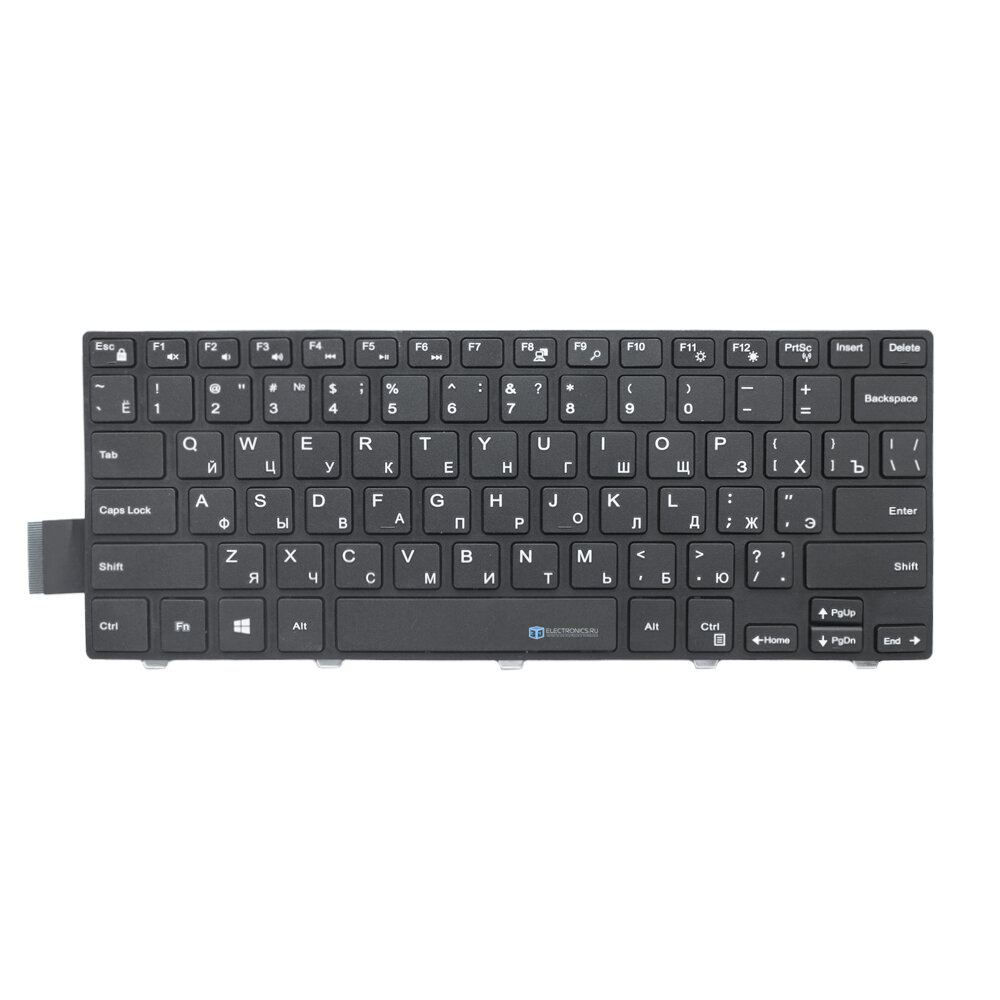 Клавиатура для ноутбука Dell Vostro 5459 / Inspiron 3452 / Inspiron 5458 / Latitude 3450 / Latitude 3460 / Latitude 3470 - черная