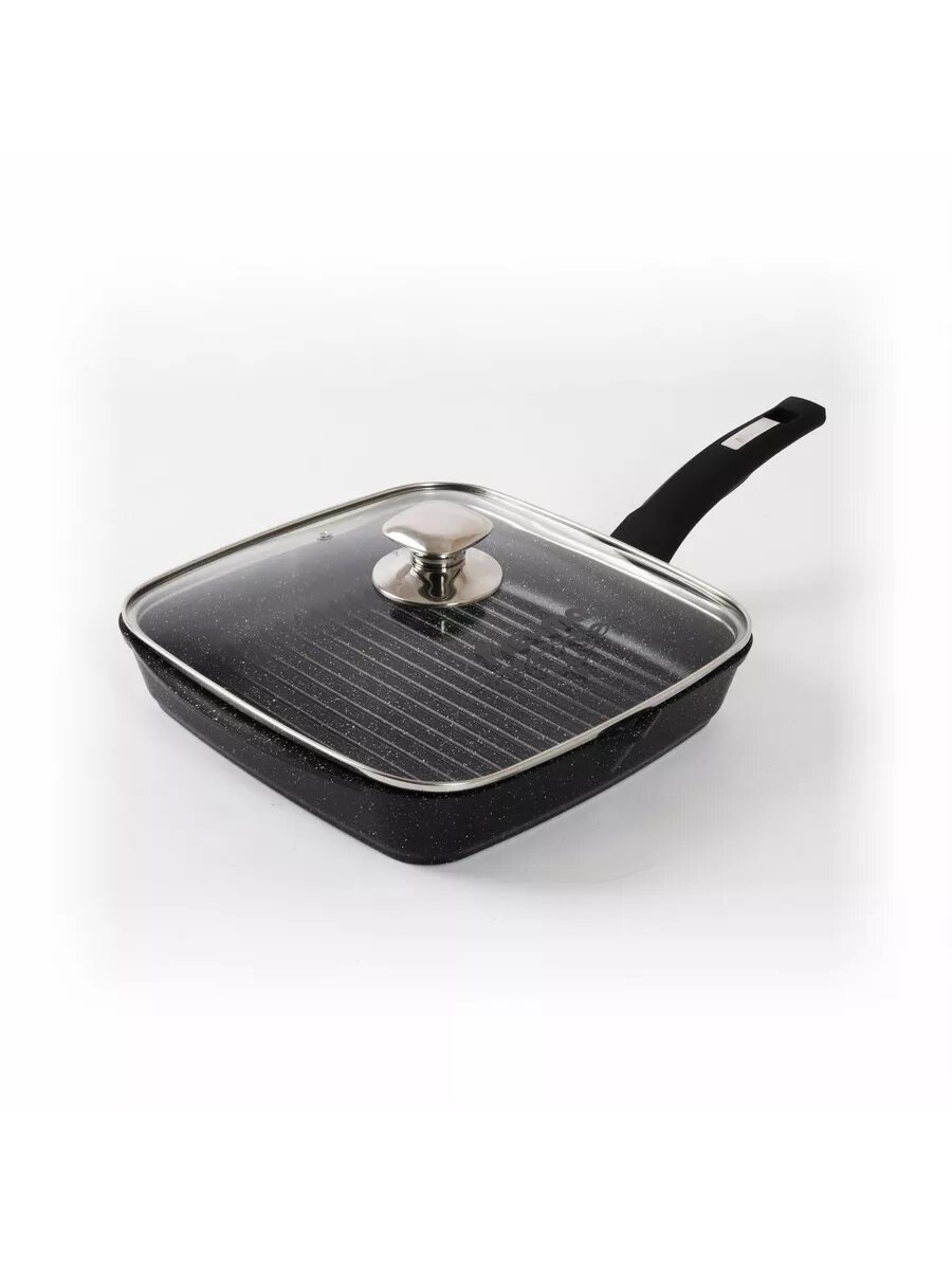 Сковорода-гриль Гранит black, 24х24см