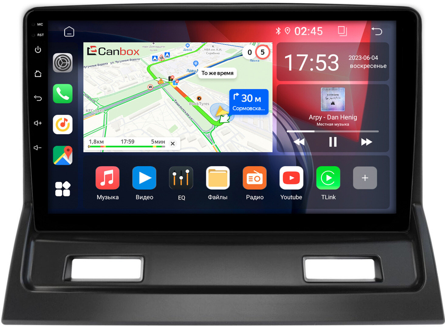 Штатная магнитола Mitsubishi Galant 9 2003-2012 Canbox GTR9-118 4/64 Android 10 (IPS, DSP, CarPlay)