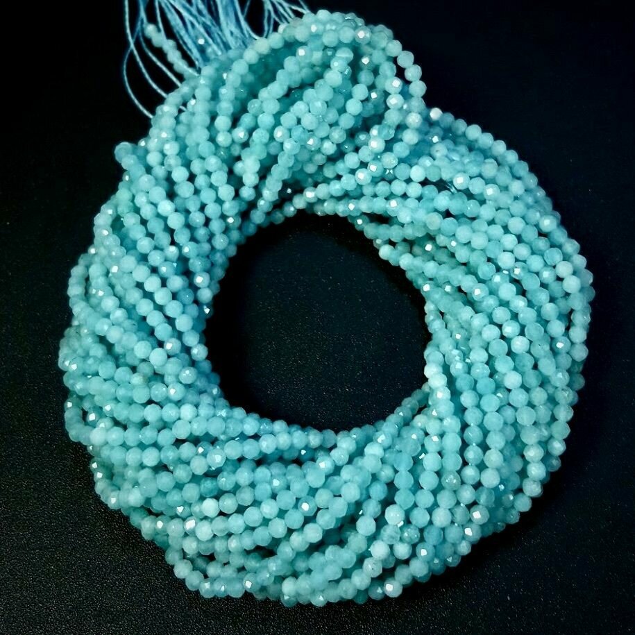 Бусины амазонит A+ граненый 2 мм (нить 39 см), Suntrim