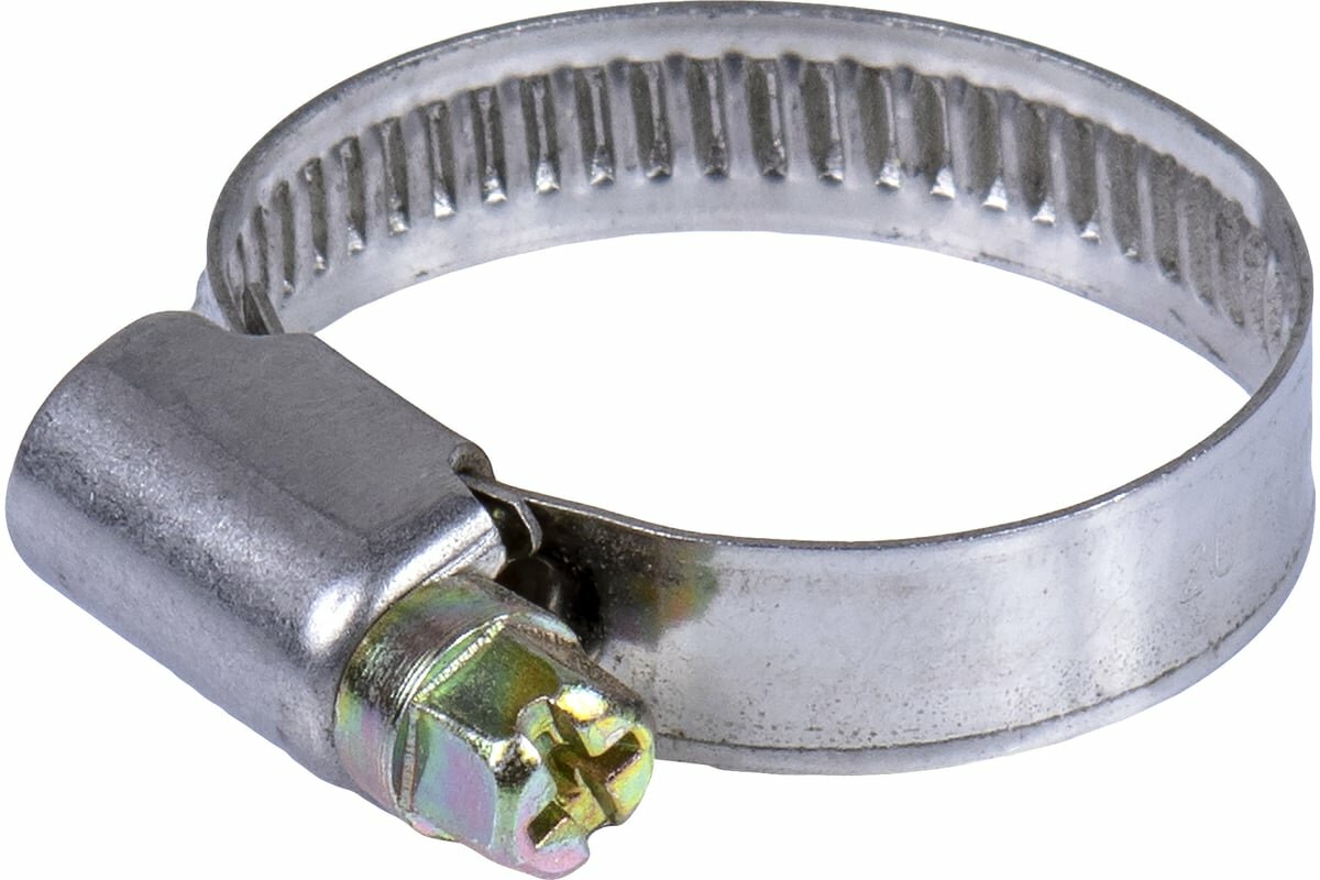 Госкреп Червячный хомут нержавеющий 16-25 мм комплект 2 шт для трубопроводов