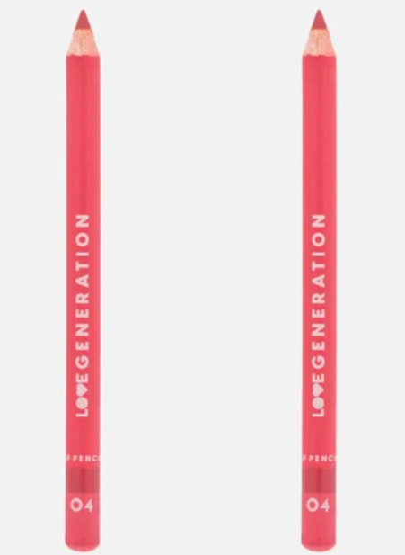 Карандаш для губ Love Generation Lip Pencil тон 04 Розово-коричневый, 1.2 гр, 2 шт