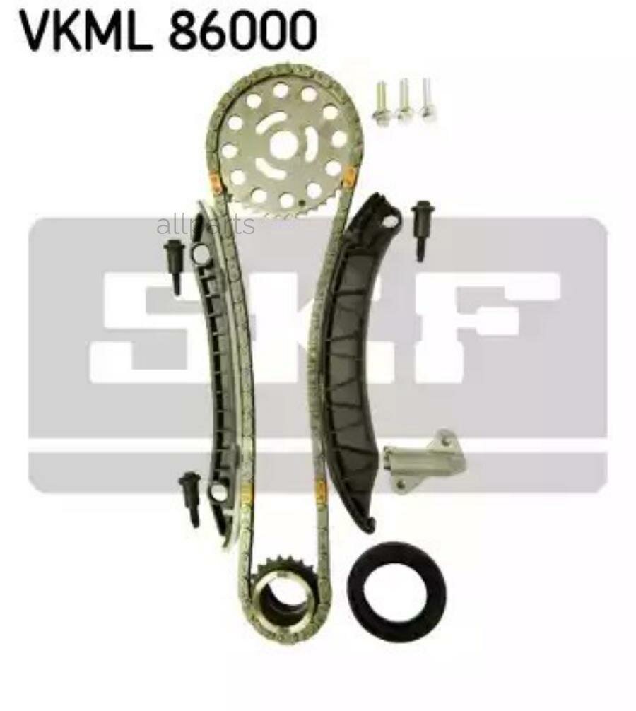 SKF VKML86000 Комплект цепи ГРМ: цепь ГРМ натяжитель башмак успокоитель звездочка 2 шт. болты 6 шт. сальник