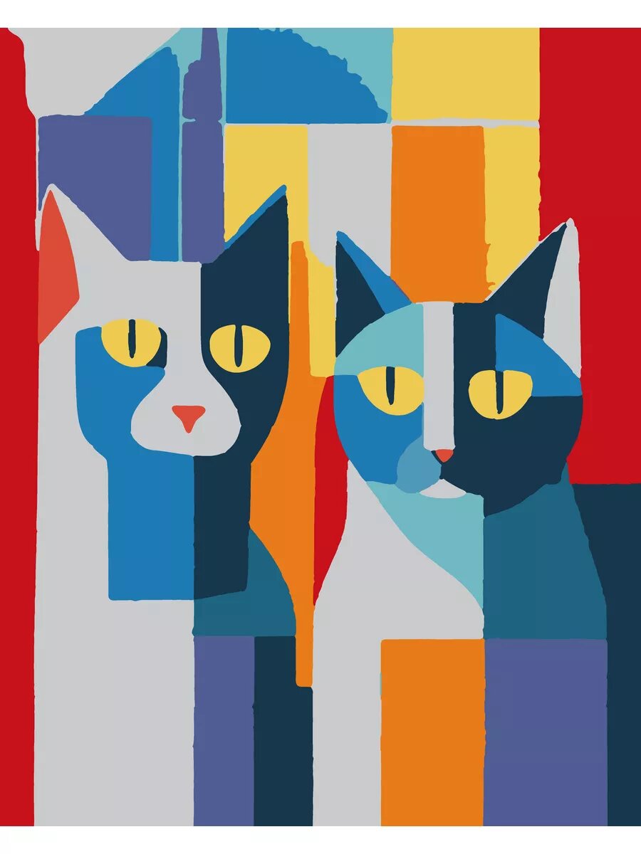 Картина по номерам Кошки