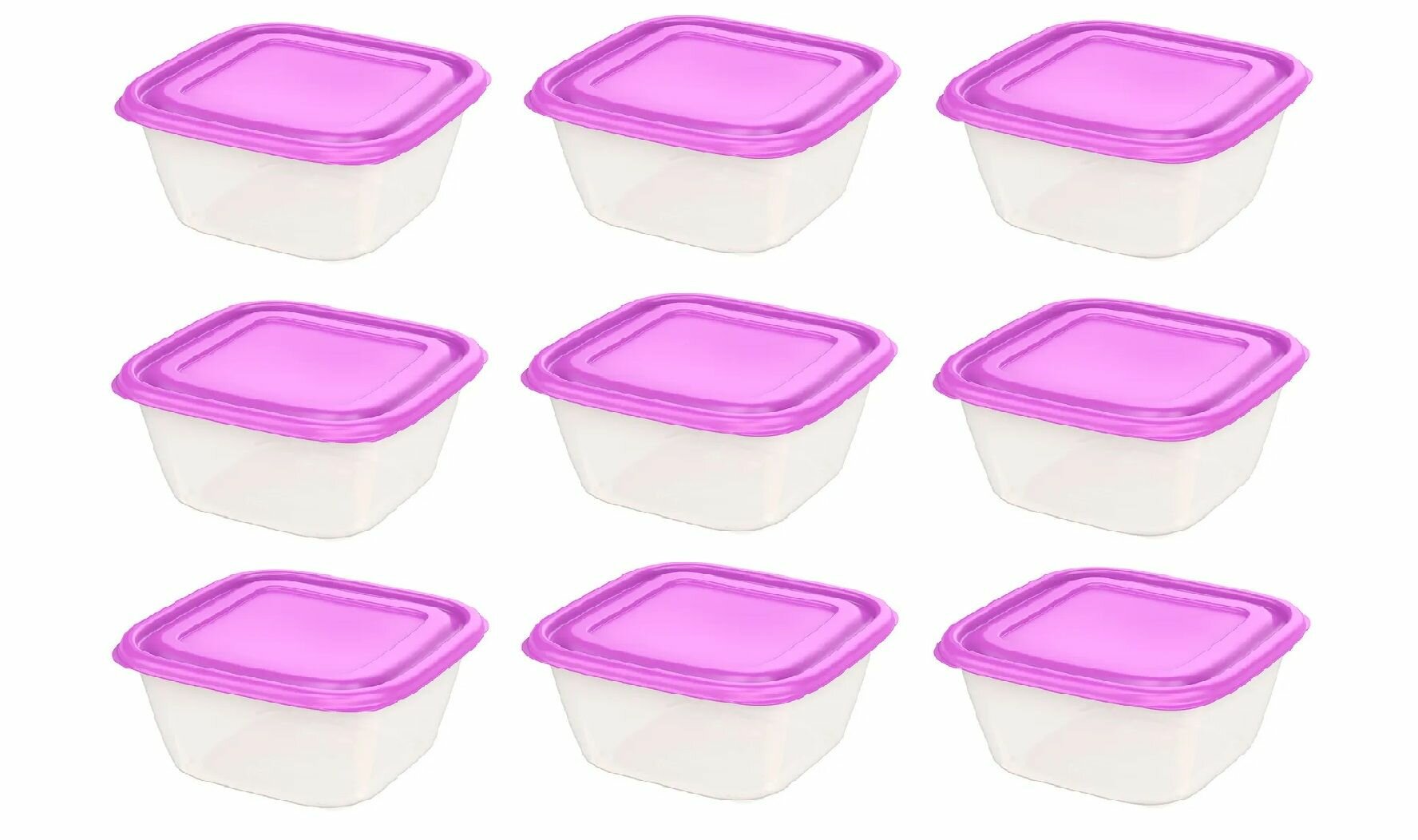 Альт-Пласт Контейнер для продуктов "Прованс", для СВЧ печей, 0,6 л, 9 штук