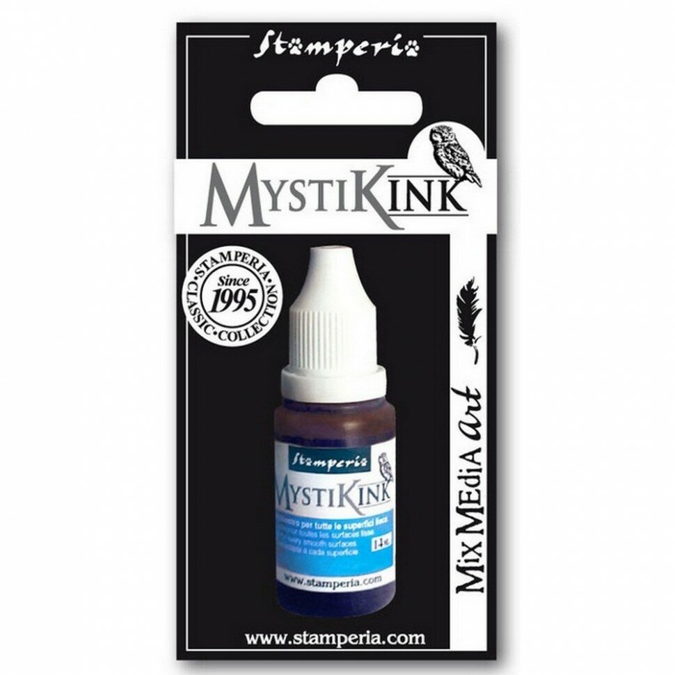 Stamperia KAMYST01 Краскa с экстра блеском "Mystik ink", 18 мл, цвет светло-голубой