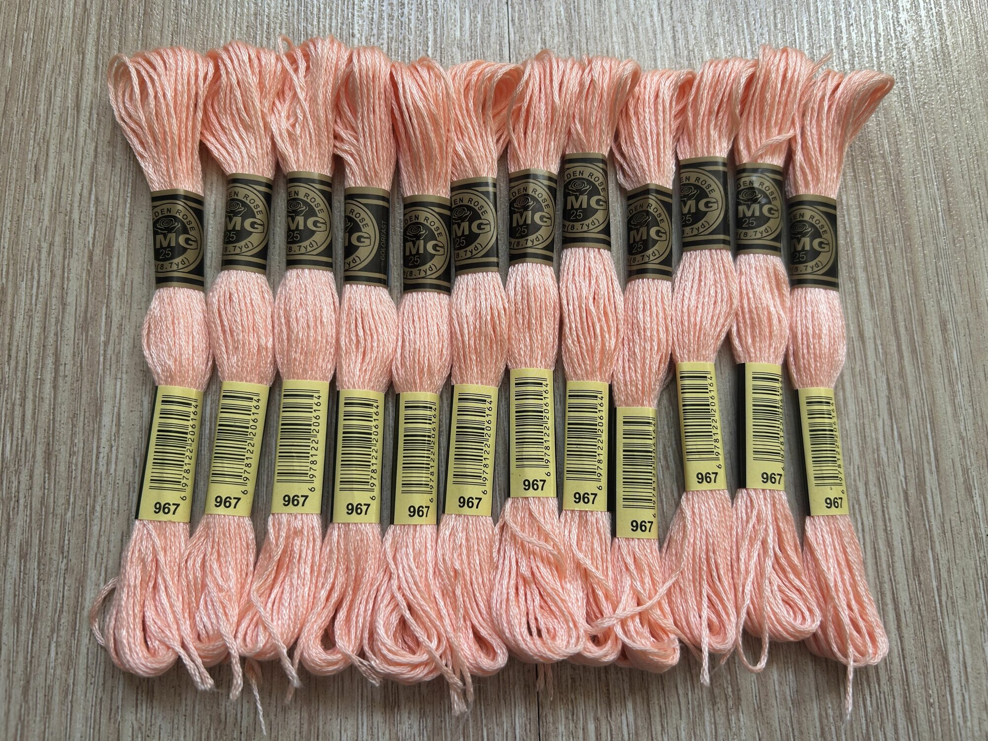 Нитки для вышивания JMC мулине (150-3866) 100% полиэфир 12 штук x 8 м