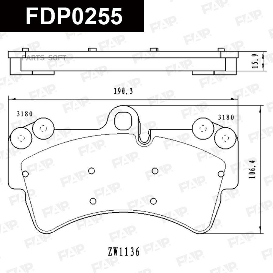 FDP0255 FAP Тормозные колодки для дисковых тормозов