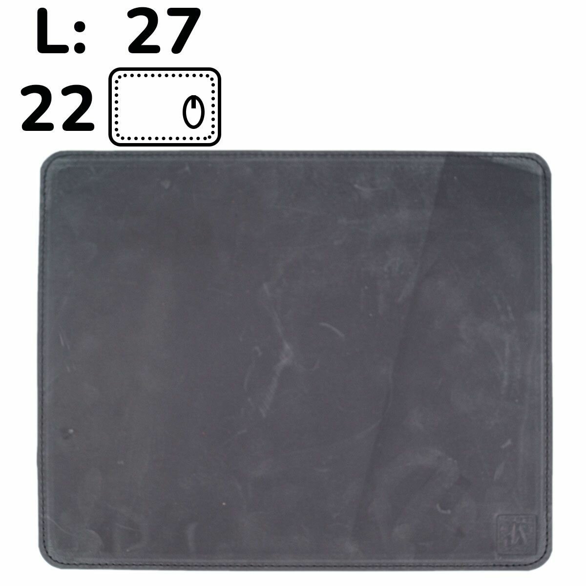Коврик для мышки 22 х 27 см из натуральной кожи Audmorr J, NewPad L Noir