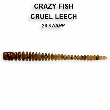 Силиконовые приманки Crazy Fish Cruel Leech 2.2" 8-55-26-6
