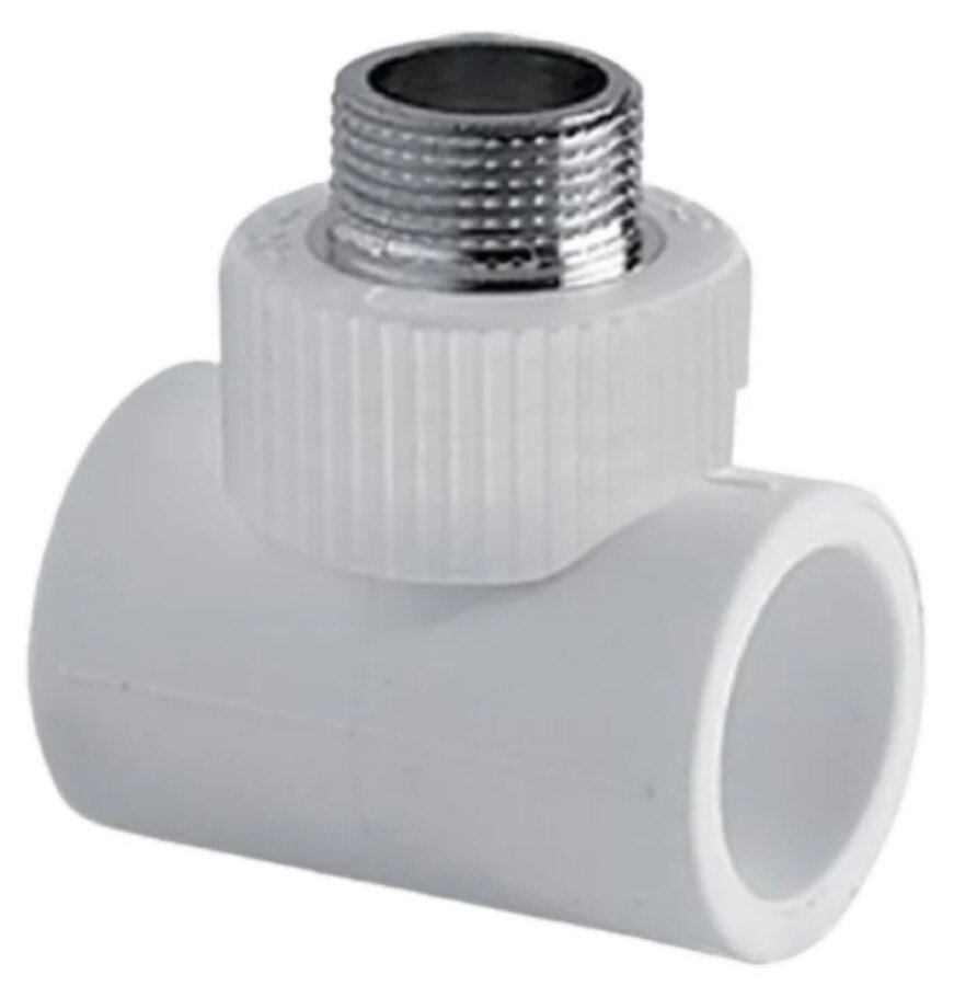 Тройник комбинированный Tebo TR-TB 30040510 32х1" с наружной резьбой белый