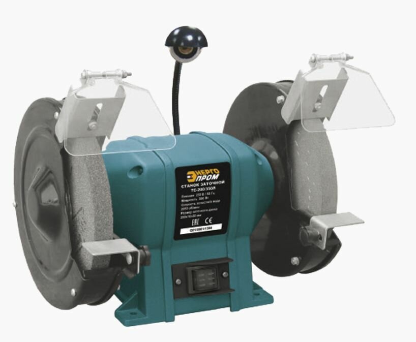 Станок точильный Энергопром HOME MASTER ТС-200/350Л, 350 Вт, круг 200 х 20 х 16 мм, зеленый