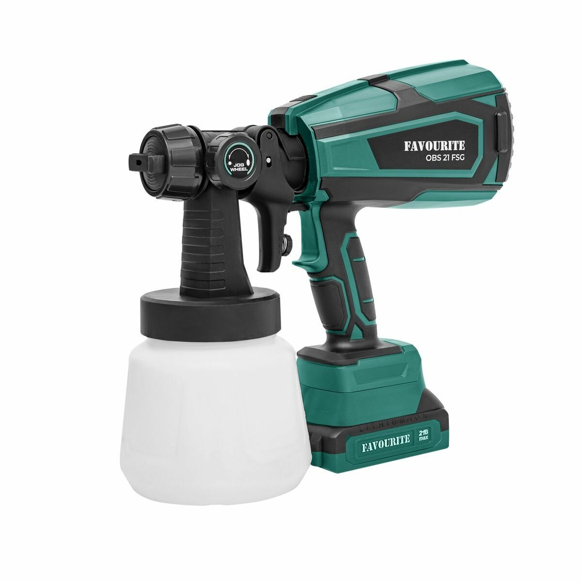 Краскопульт аккумуляторный, FAVOURITE OBS 21 FSG, 21 В, 800 мл, АКБ 2 А/ч
