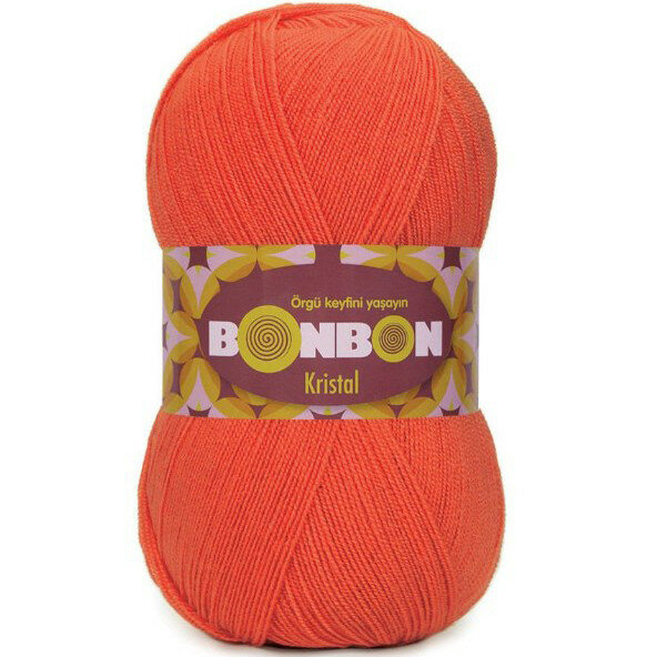 Пряжа Nako BONBON KRISTAL 98212 оранж (5 мотков)