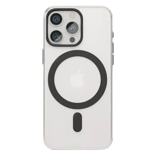 Чехол (клип-кейс) VLP Diamond, для Apple iPhone 15 Pro, прозрачный/черный [10510007]