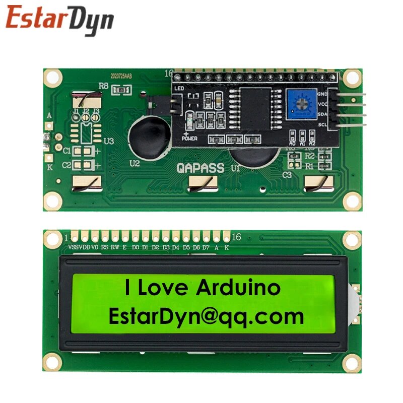 Estardyn ЖК-модуль 1602 синий IIC LCD1602 Green