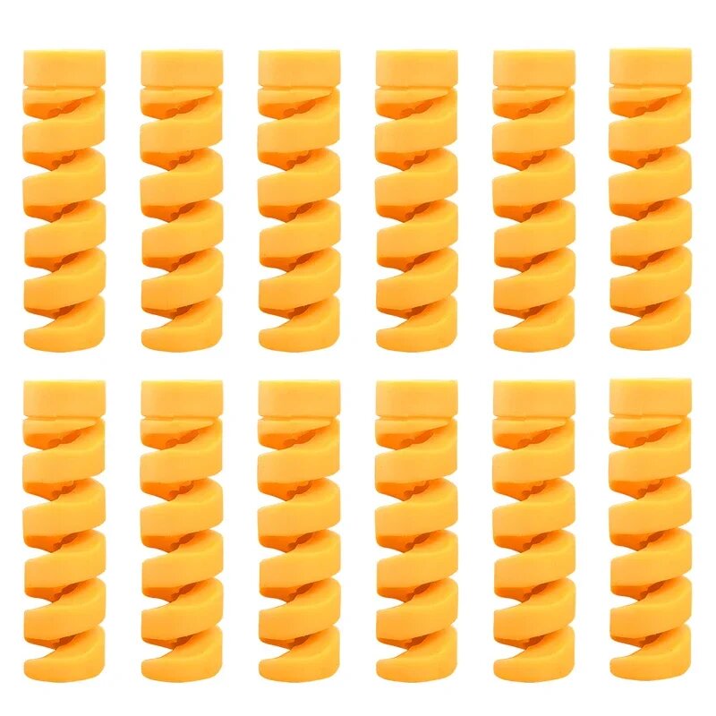 Протектор кабеля силиконовый 12 шт 12pcs (Yellow)