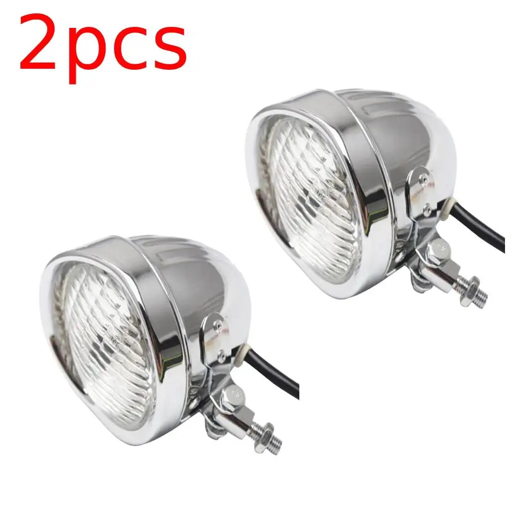 Передняя фара для мотоцикла, 12 В постоянного тока, 4 дюйма, прозрачная крышка, Противоударная фара, головная лампа, детали для замены мотоциклов, велосипедов, велосипедов, мотоциклов, велосипедов, велосипедов 2pcs