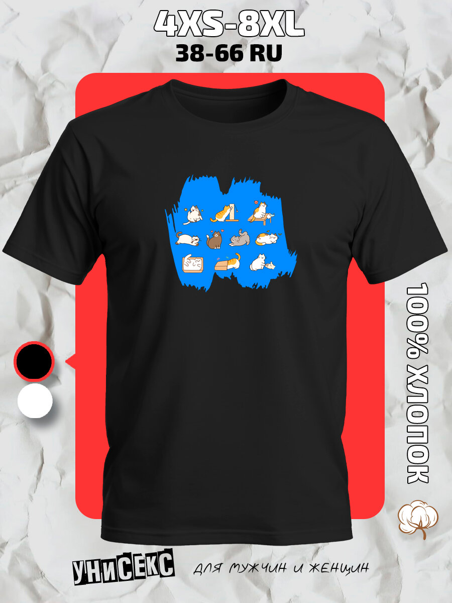 Футболка с принтом котами