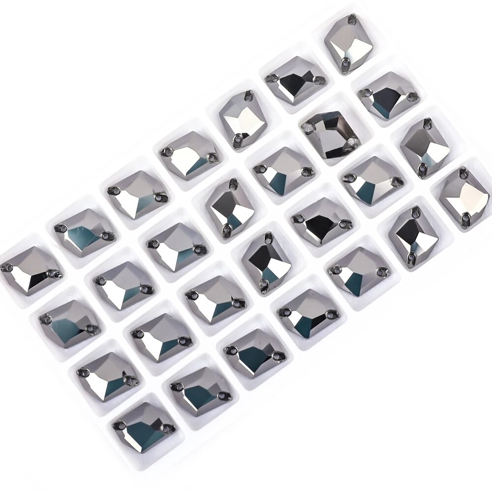 Стразы кристалл космическая форма 13x17mm 20pcs, Black Hematite