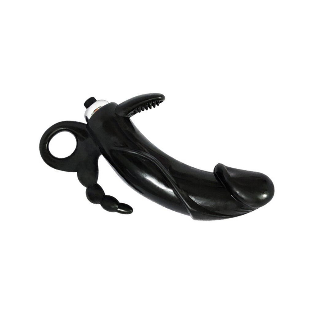 Вибратор-дилдо Triple Pleasure, с клиторальным и анальным стимуляторами