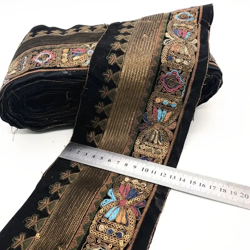Черная кружевная лента, 13 см