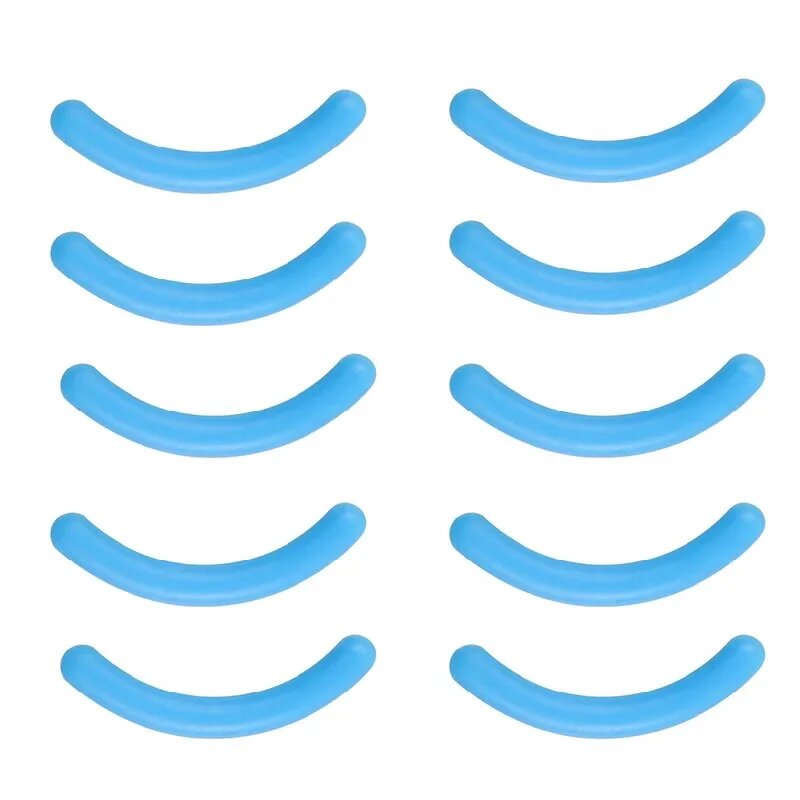 Цветные щипцы для завивки ресниц, замена резины, 10 шт./компл, черные, белые, розовые, эластичные щипцы для завивки ресниц, сменные резиновые полоски, аксессуары