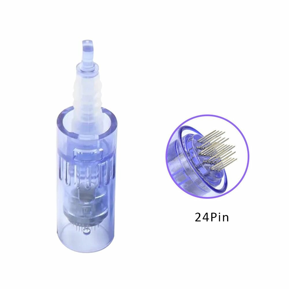 24 игл 10 шт Картридж Байонет на Насадка для дермапенов и мезопенов DERMA PEN My-M или Ultima N2/ M5/A6/ M7/ E30