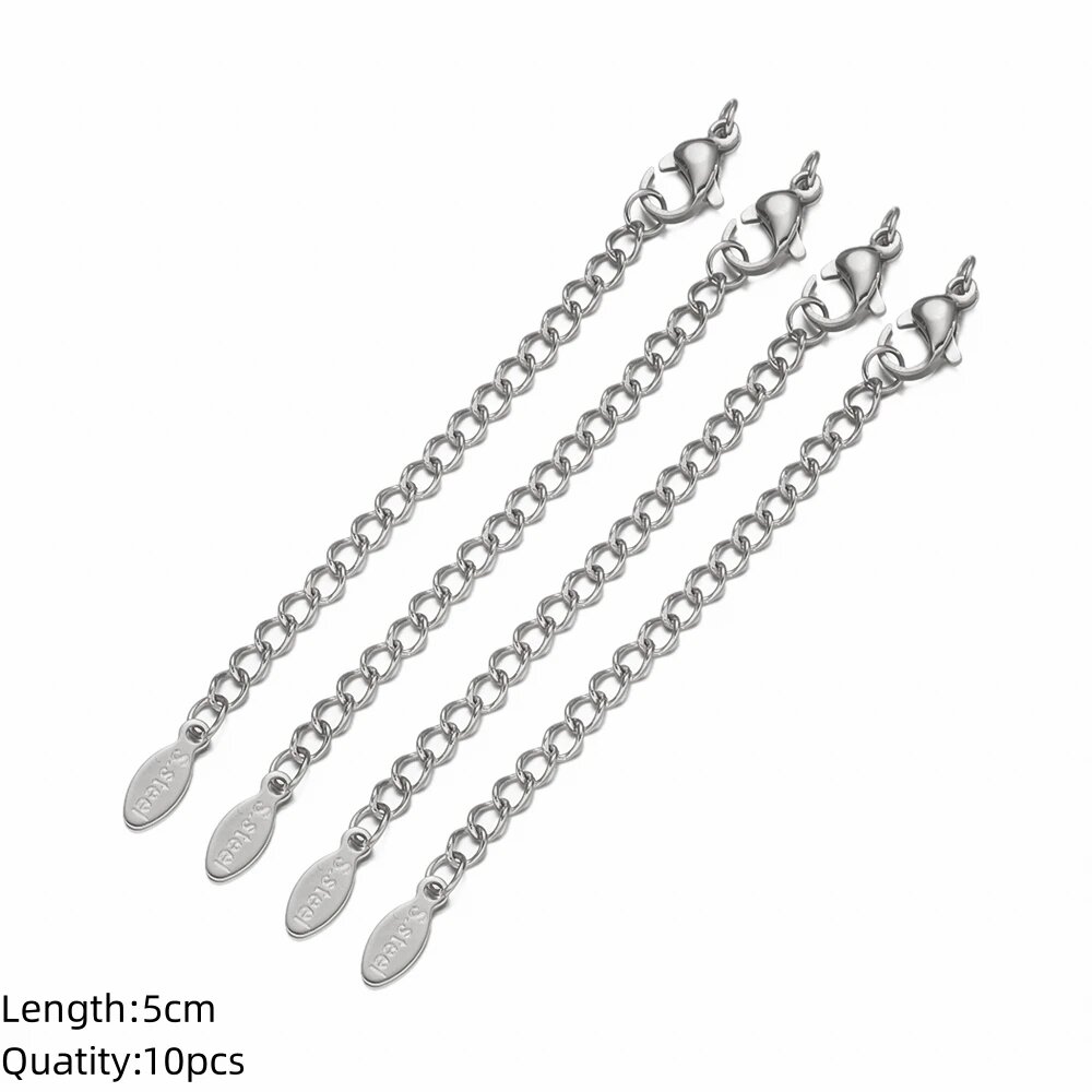 Цепочки для украшений из нержавеющей стали, 10 шт, Oval ST X 10 Pcs