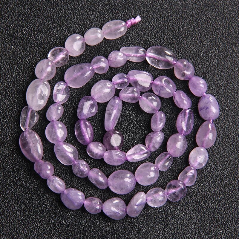 Аметист бусы из натурального камня, 6-8 мм, NO.21 Amethyst