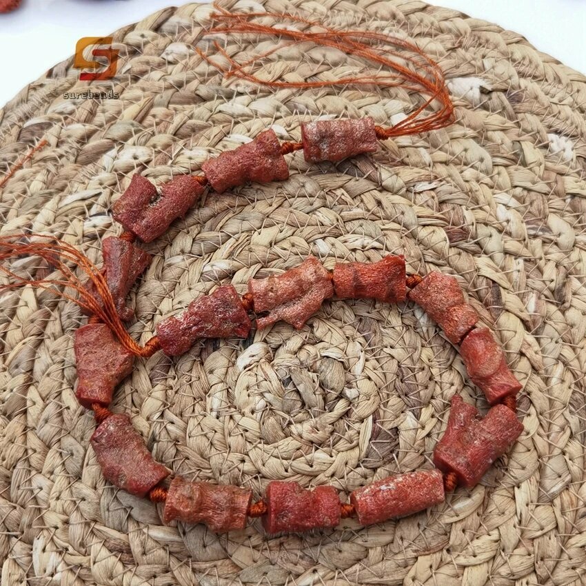 Бусины из натурального травяного коралла 15,5 дюйма