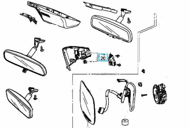 Отделка, зеркало на левой двери (Оригинал)