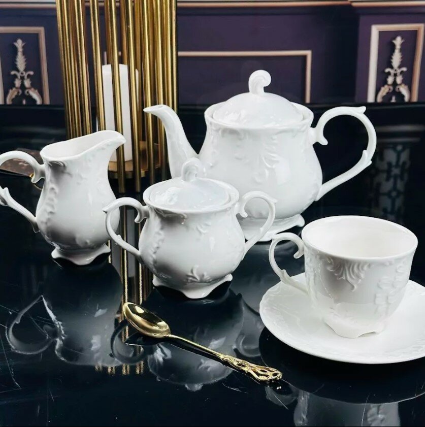 Чайный сервиз 17 пр. 200мл аврора Фарфор 305-049 118-305-049