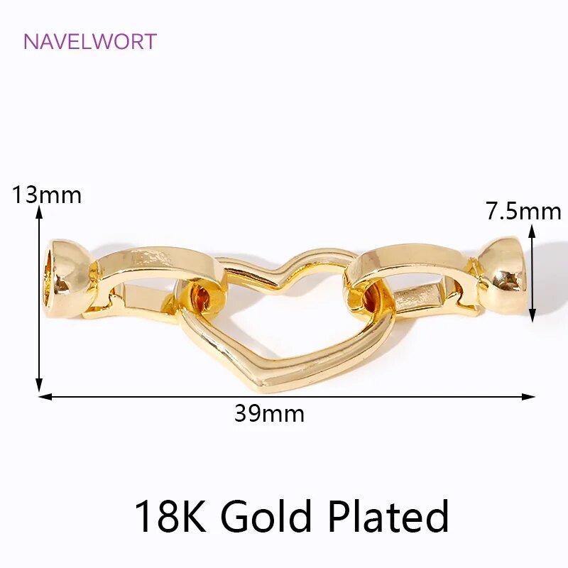 Металлические соединители для бижутерии NAVELWORT с позолотой 18К