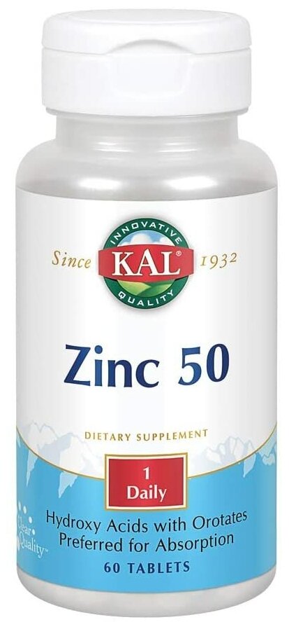 KAL Zinc (Цинк) 50 мг 60 таблеток