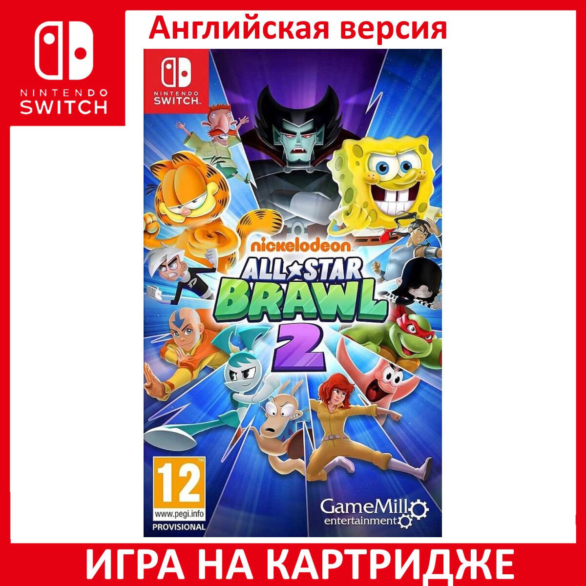 Игра Nickelodeon All-Star Brawl 2 Switch Английский язык Картридж на Nintendo Switch