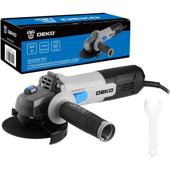 Углошлифовальная машина Deko DKAG900 PRO, 125мм, 900 Вт (085-1054)