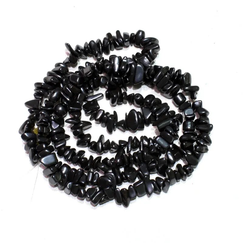 Бусины из камня LUOMAN XIARI 5-8 мм Черный, Iron