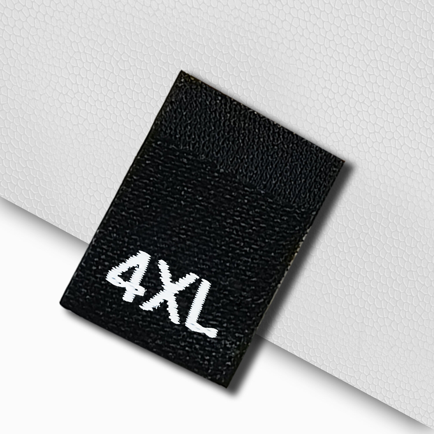 Этикетка для одежды, 100 штук, 4XL, черная, с белыми символами