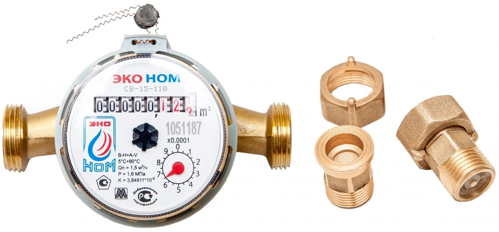 Счетчик воды универсальный ЭКО НОМ СВ 15-110 , КМЧ с ОК