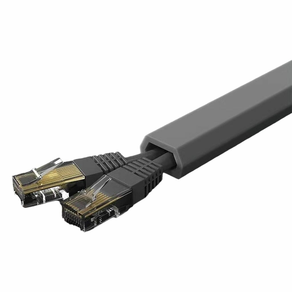 Кабель для передачи данных, ПВХ-канал для проводов с самоклеящейся лентой, защитный шнур для электропроводки, 1 метр, серый - 15 мм