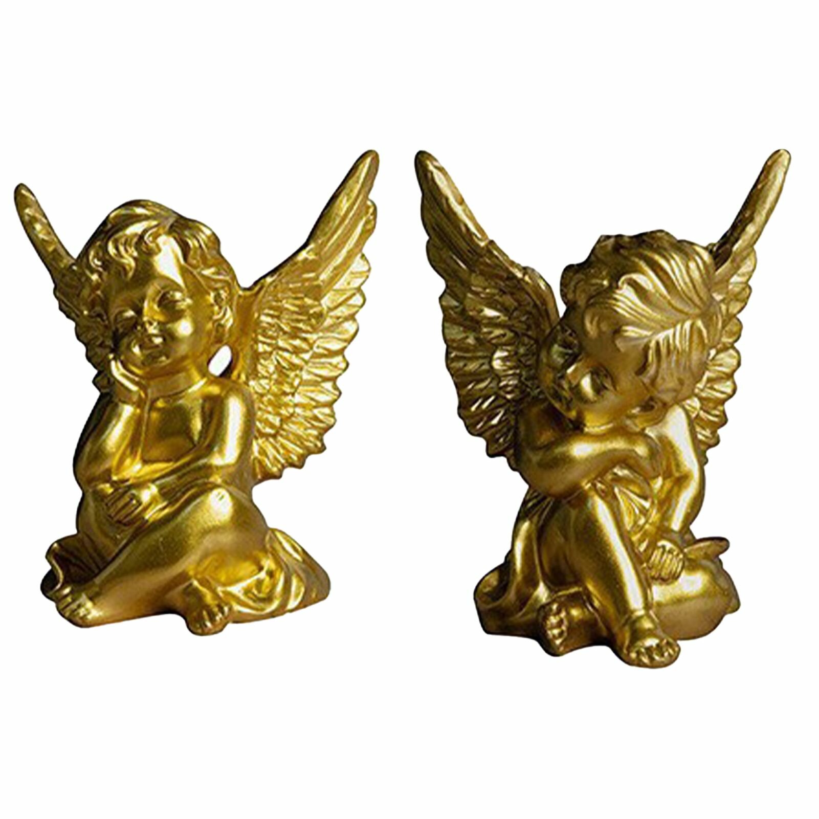 2X Скульптура Ангела из Смолы