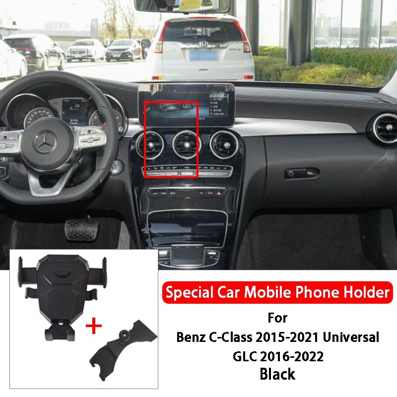 Держатель телефона в авто Benz C-Class/GLC Black-02