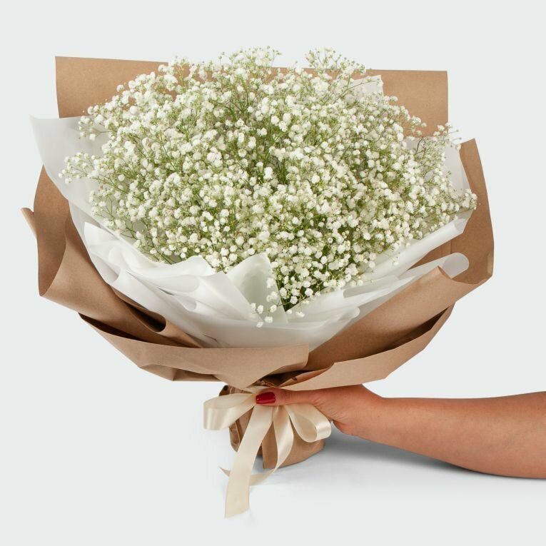 Букет СоюзЦветТорг "Миллион звёзд", гипсофила, высота 35 см, 5 цветков